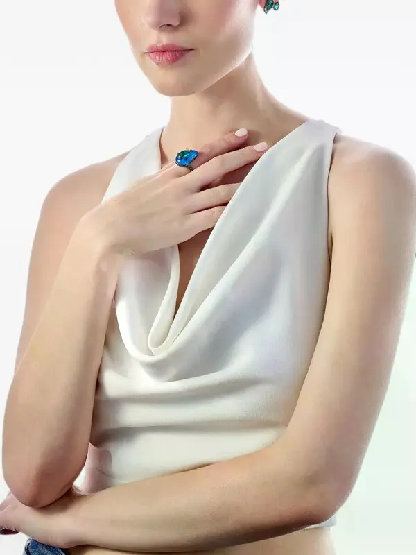 ANABELA CHAN Spirulina Elixir Emerald Ring