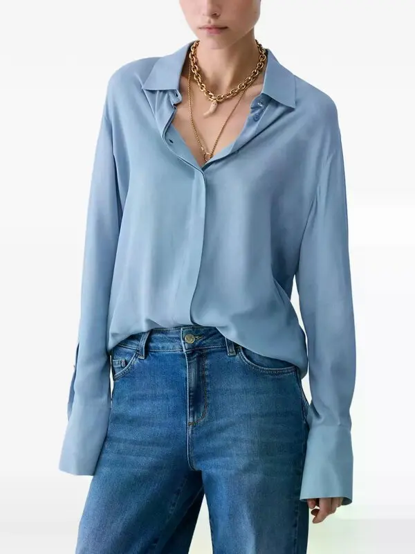 Liu Jo Crepe De Chine Shirt - Blue