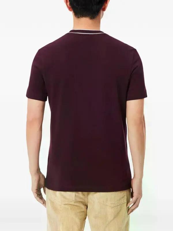 Lacoste Contrast-trim T-shirt - Red