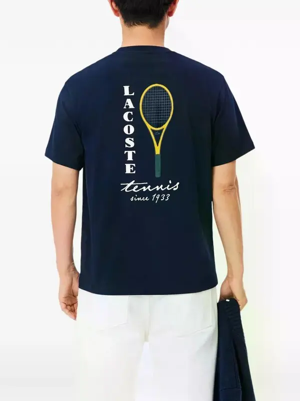 Lacoste Accent Tennis Graphic-print T-shirt - Blue