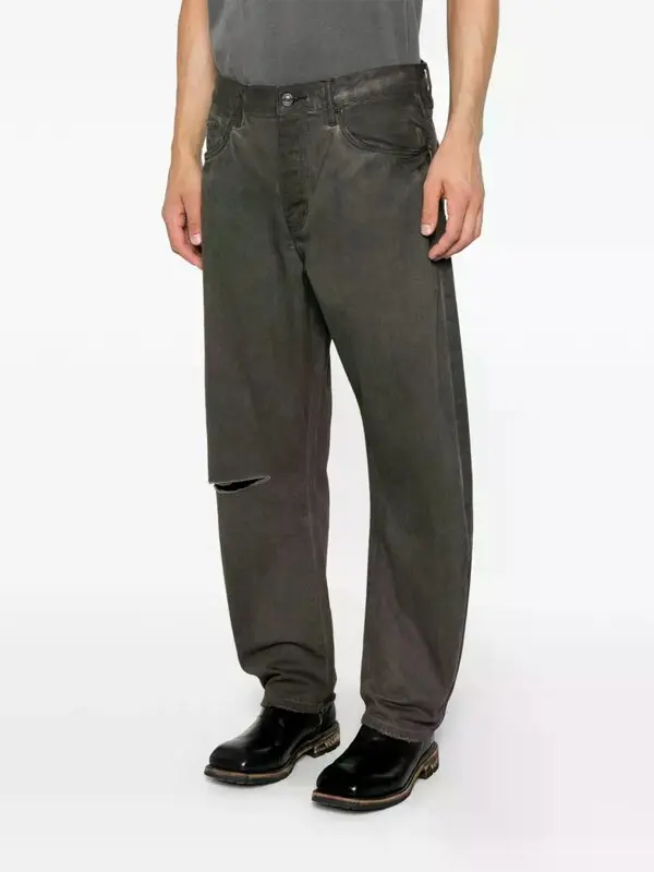 PURPLE BRAND Distressed Wide-leg Jeans