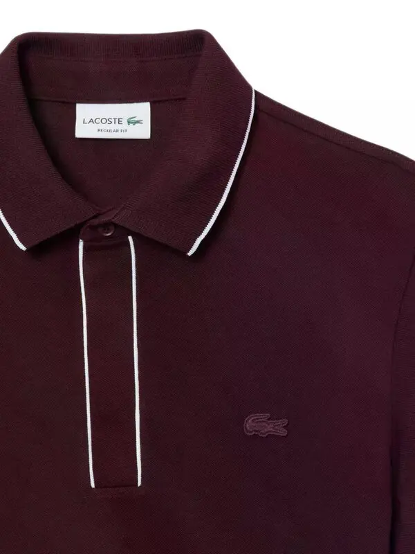 Lacoste Paris Piped-trim Piqué Polo Shirt