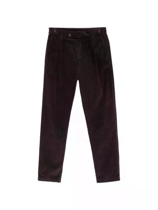 Eleventy Pleated Corduroy Trousers - Purple