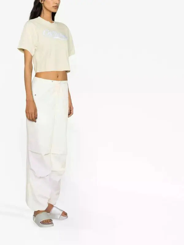 Off-White Logo-print Cropped T-shirt