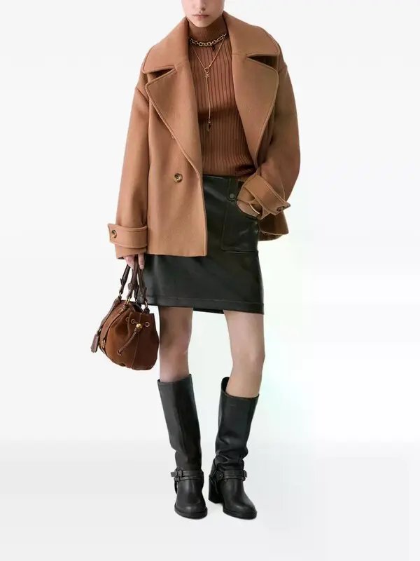 Liu Jo Short Double-breasted Wool Coat