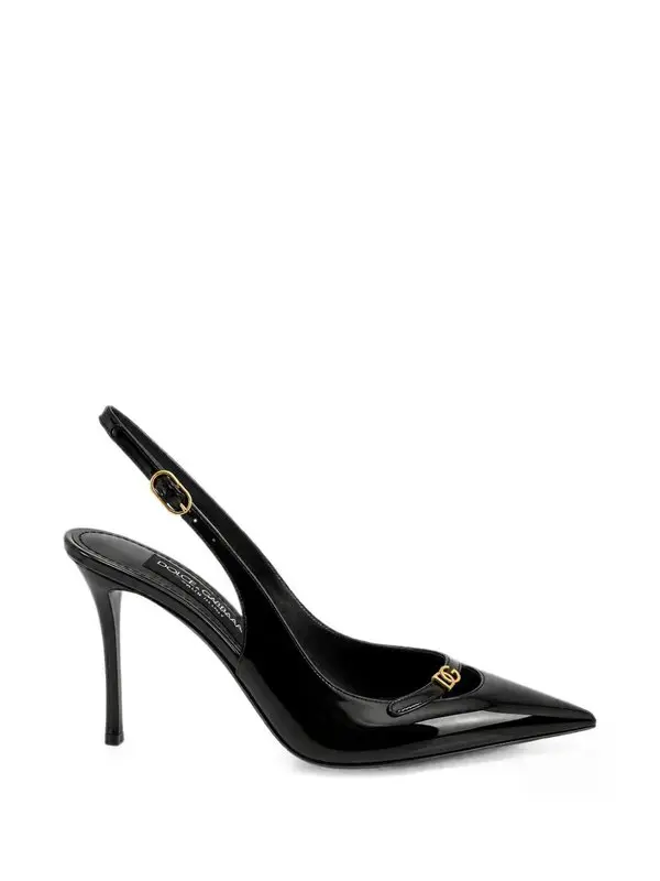 Dolce & Gabbana Patent Logo Slingback Pumps