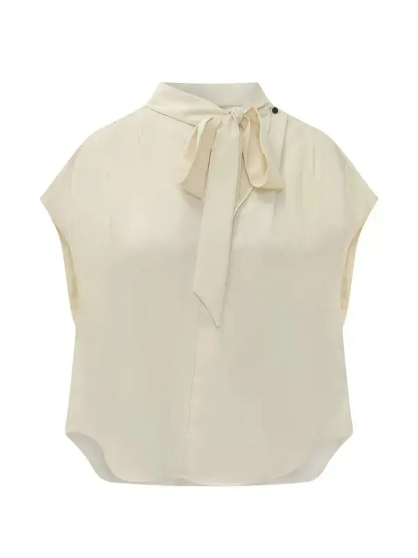 Isabel Marant Étoile Selene-gb Pussy-bow Shirt - Neutrals
