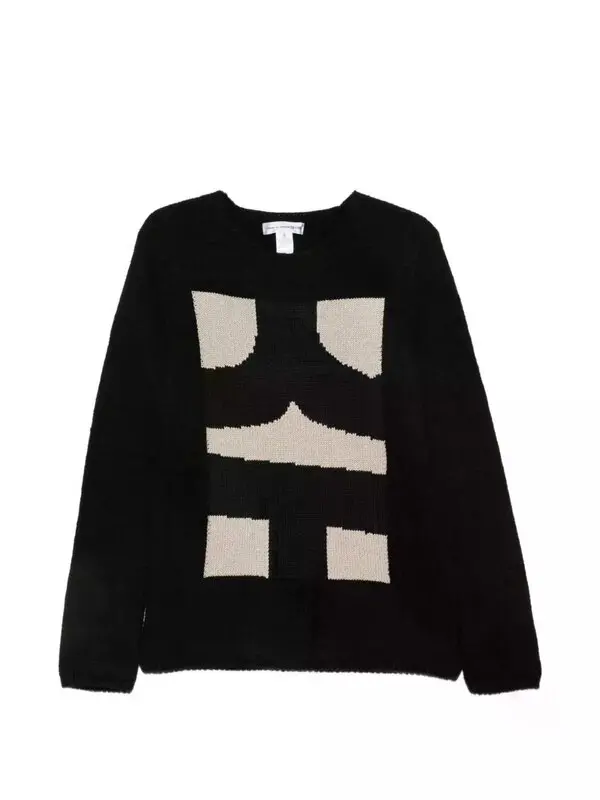 Comme Des Garçons Geometric-pattern Sweater - Grey
