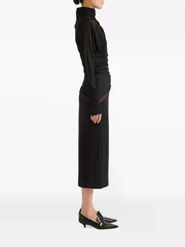 Proenza Schouler Gauzy Jersey Top - Black