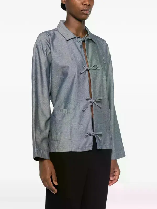 BASERANGE Liber Bow-fastening Shirt