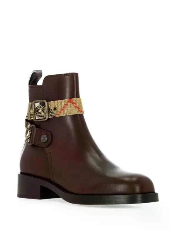 Burberry Leather Huntley Boots - Brown