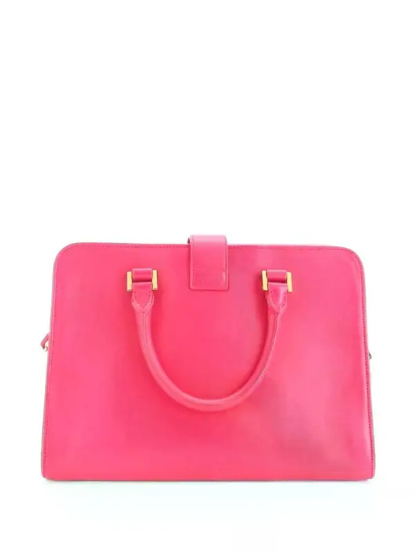 Saint Laurent Monogram Cabas Leather Small Satchel