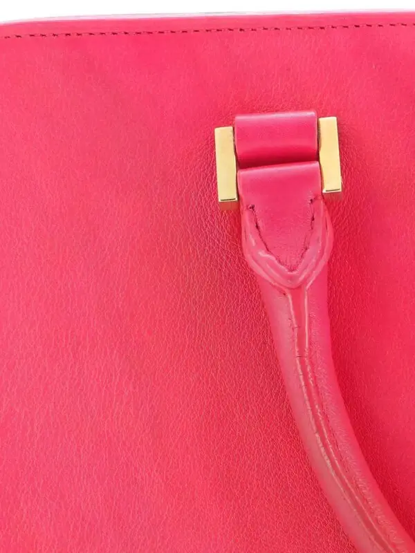 Saint Laurent Monogram Cabas Leather Small Satchel