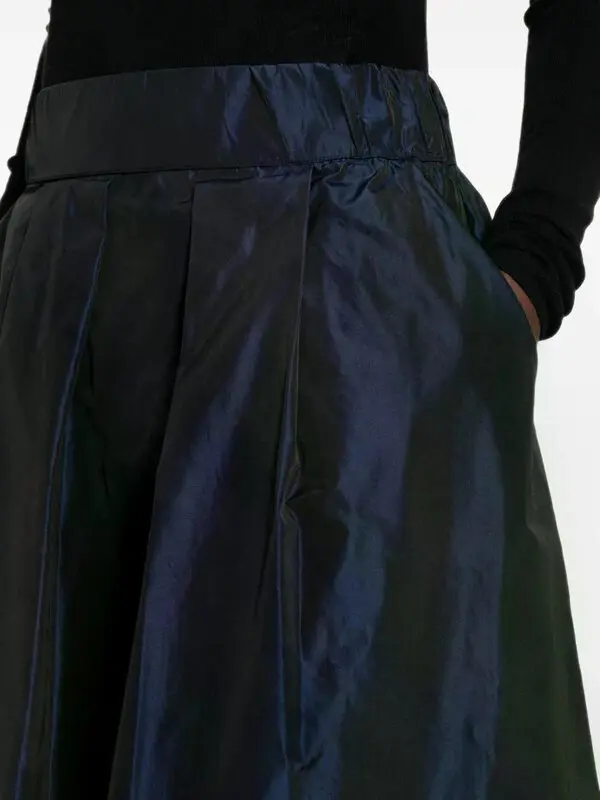 WHYCI Pleated Taffeta-effect Maxi Skirt