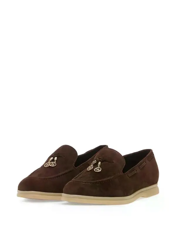 Guess Aryanai Logo-charm Suede Loafers
