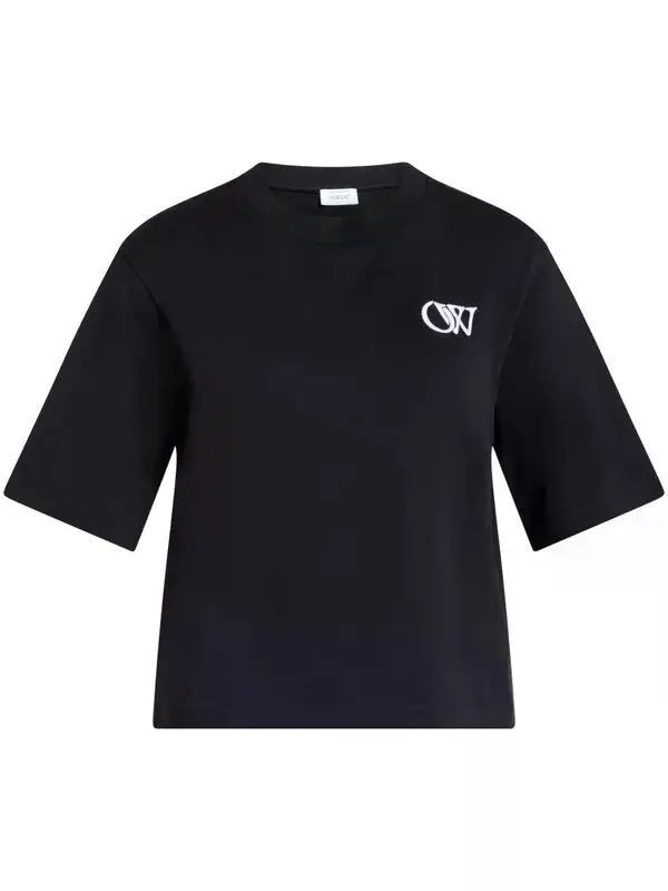 Off-White Off Stamp Crop T-shirt - Black