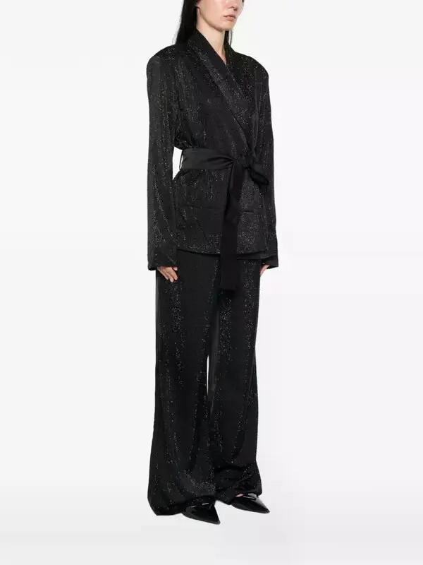 TWENTY FOURHAITCH Crystal-embellished Belted Jacket