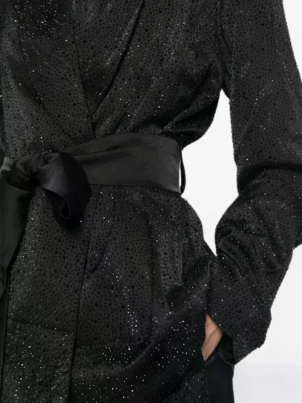 TWENTY FOURHAITCH Crystal-embellished Belted Jacket