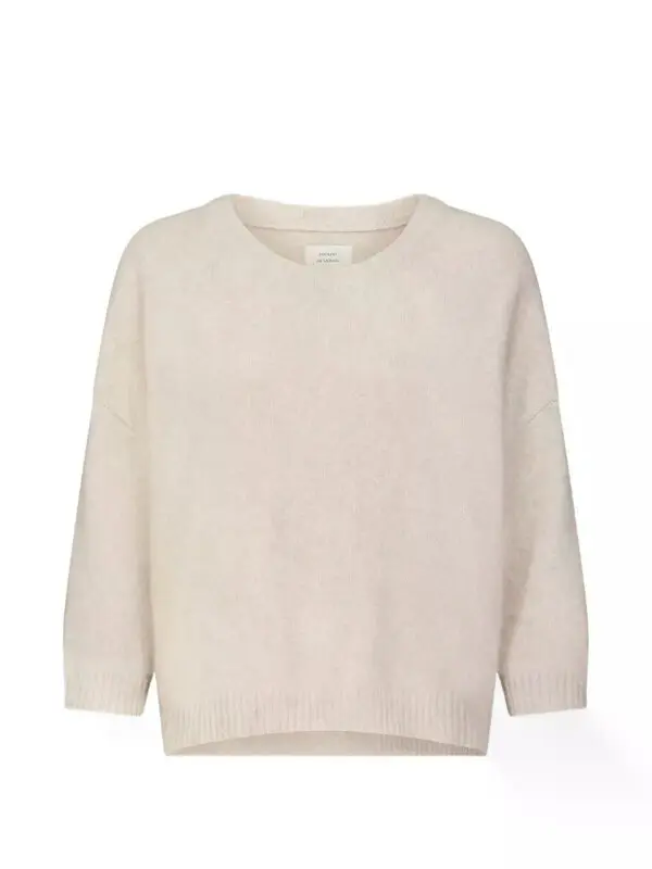 Loulou De Saison Azali Three-quarter-sleeved Sweater - Neutrals