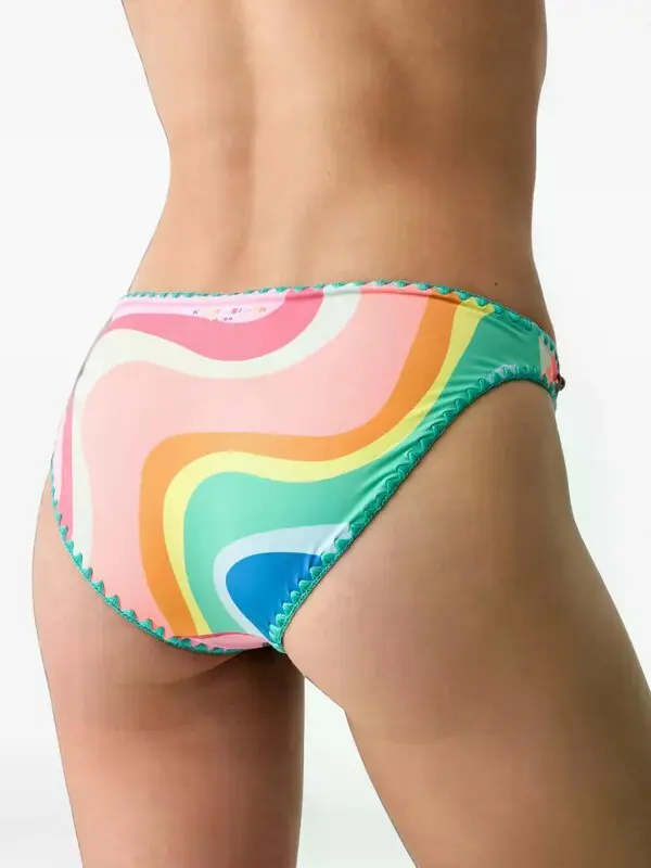 Kurt Geiger Wave-pattern Bikini Bottoms - Blue