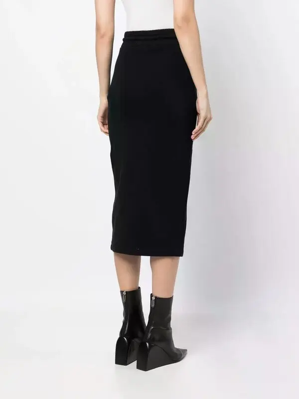 Off-White Drawstring Pencil Skirt