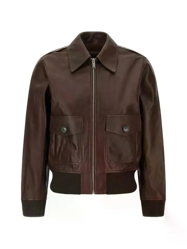 A.p.c. Leather Jacket - Brown