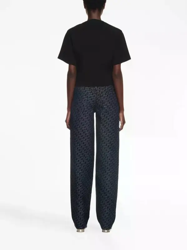 Off-White Logo-jacquard Straight-leg Jeans