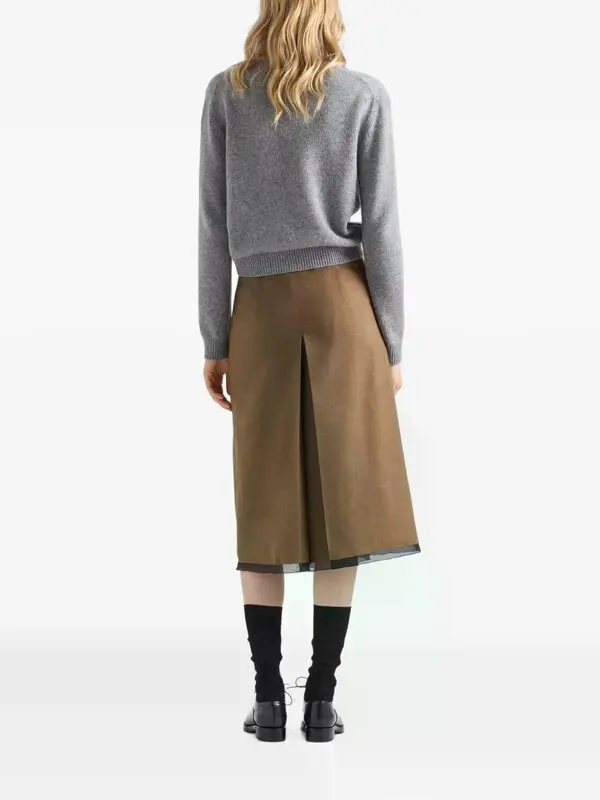 Prada Cashmere Crew-neck Sweater With Scarf