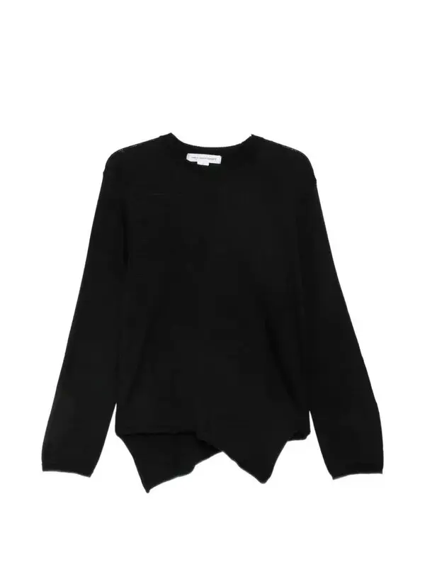Comme Des Garçons Asymmetric-hem Sweater - Black