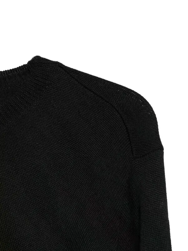 Comme Des Garçons Asymmetric Hem Fine Knit Crew Neck Sweater