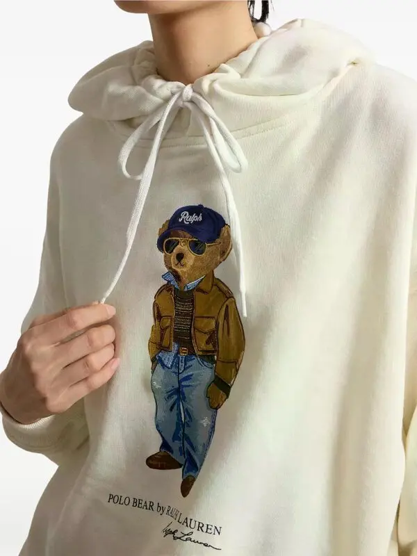 Polo Ralph Lauren Shrunken Fit Hoodie With Polo Bear Graphic