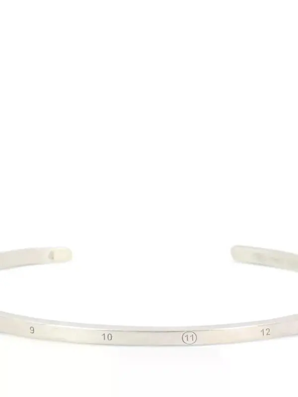 MAISON MARGIELA Tone Number Motif Cuff Bracelet - Silver
