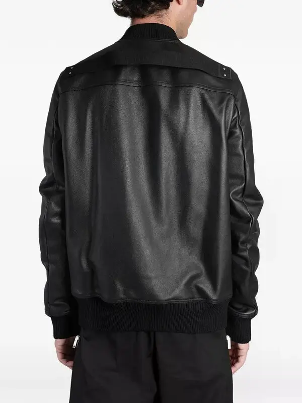Rick Owens Heizer Zip-pocket Leather Bomber Jacket