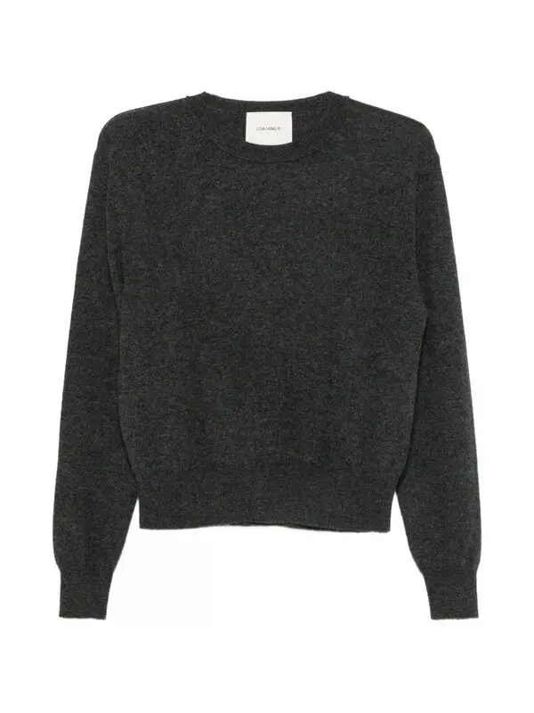 LISA YANG Greer Crew-neck Ribbed-trim Sweater - Grey