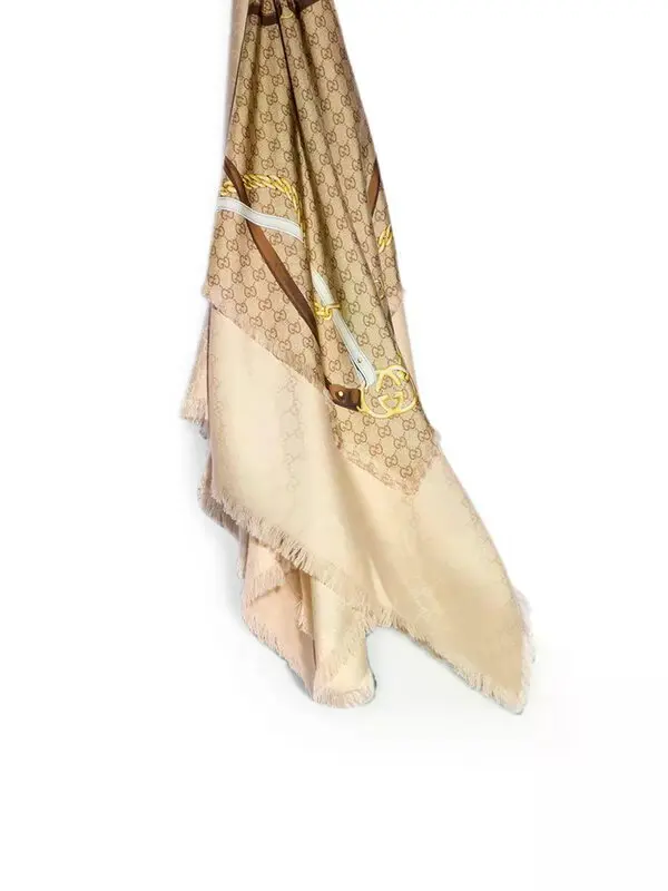 Gucci Gg Wool Silk Jacquard Cape