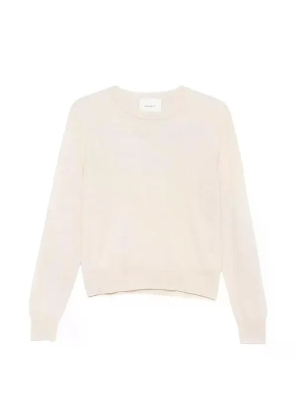 LISA YANG Greer Crew-neck Long-sleeve Sweater - Neutrals
