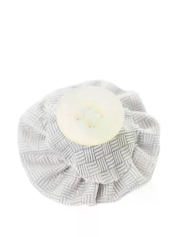 Corneliani Embroidered Silk Lapel Pin - Grey