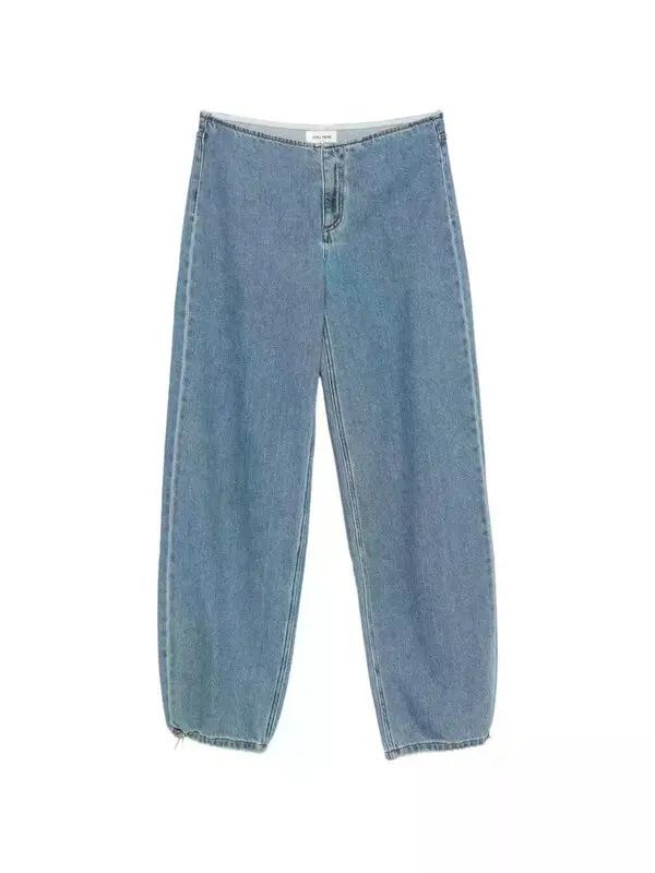 Still Here Drawstring-hem Wide-leg Jeans