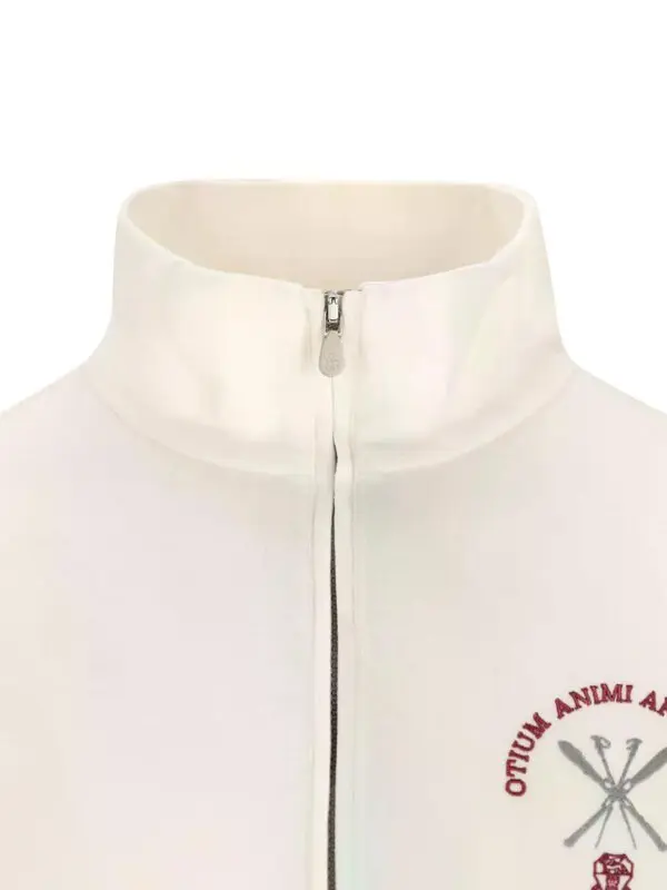 Brunello Cucinelli Embroidered Half-zip Sweatshirt