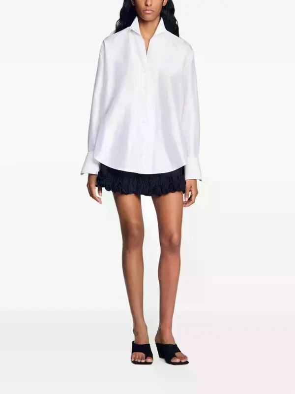 Sandro Oversized Silk Satin Shirt