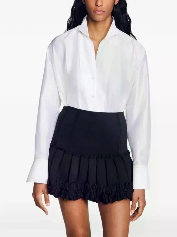 Sandro Oversized Silk Satin Shirt