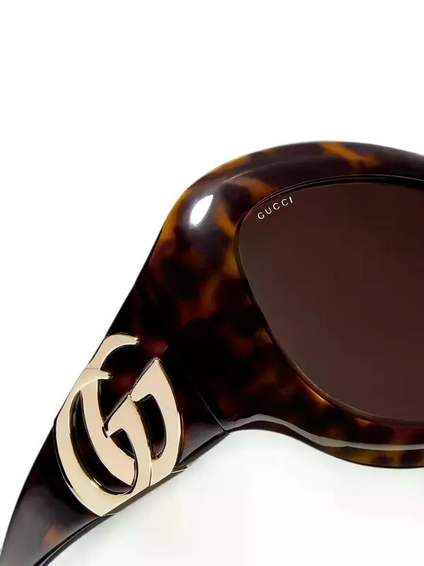 Gucci Double G Geometric-frame Sunglasses