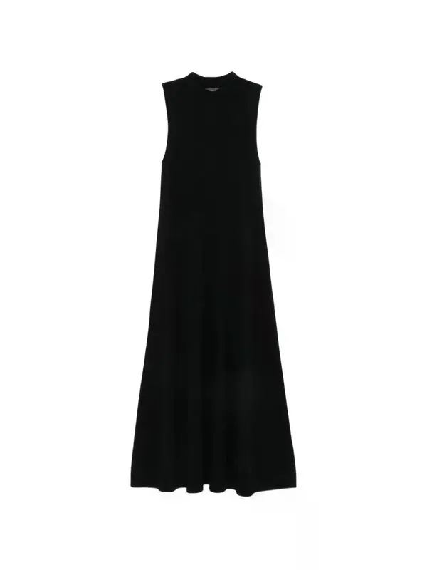 LE PETIT PULLE Sleeveless Knitted Midi Dress With Braided Belt