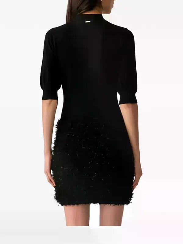 TWINSET Fringed Puff-sleeve Mini Dress