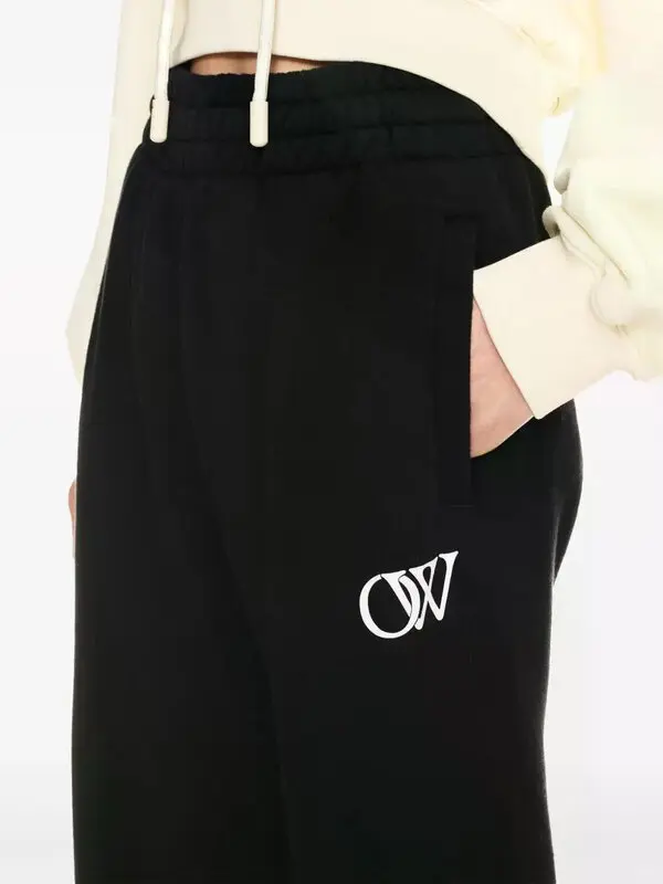 Off-White Logo-flocked Cotton Track Pants