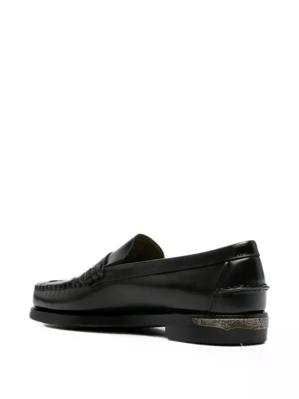 SEBAGO Engraved-plaque Penny Loafers - Black