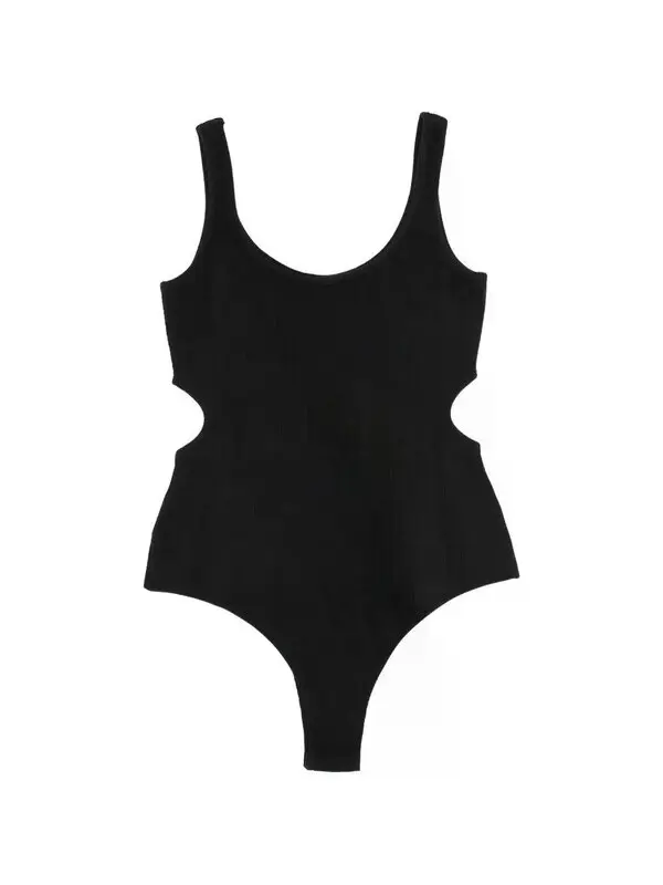 Off-White Cut-out Ribbed Bodysuit