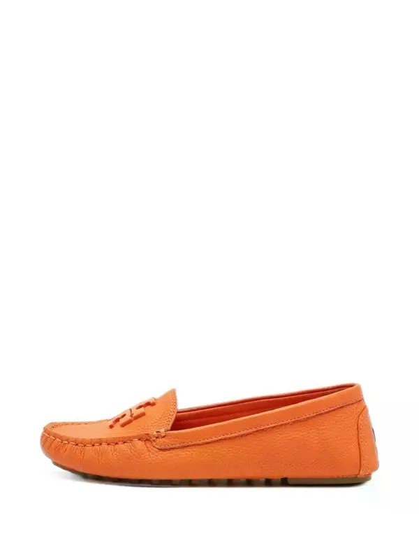 Tory Burch Lowell Leather Loafers - Orange