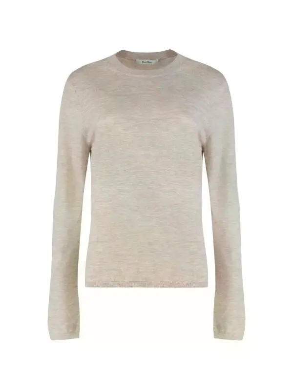 Max Mara Fine-knit Long-sleeve Wool Top - Neutrals