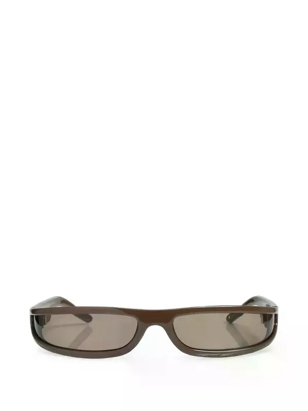 Rick Owens Fog Rectangle-frame Sunglasses - Brown